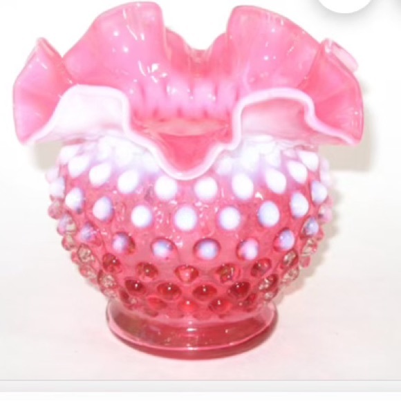 Fenton | Accents | Vintage Fenton Glass Opalescent Hobnail Vase | Poshmark